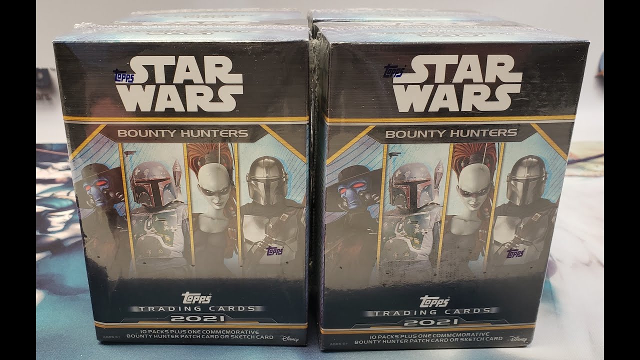 (4) Topps Star Wars Bounty Hunters Blaster Boxes Opening - YouTube