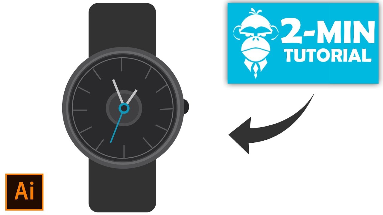 Flat Design Watch - Illustrator Tutorial - YouTube