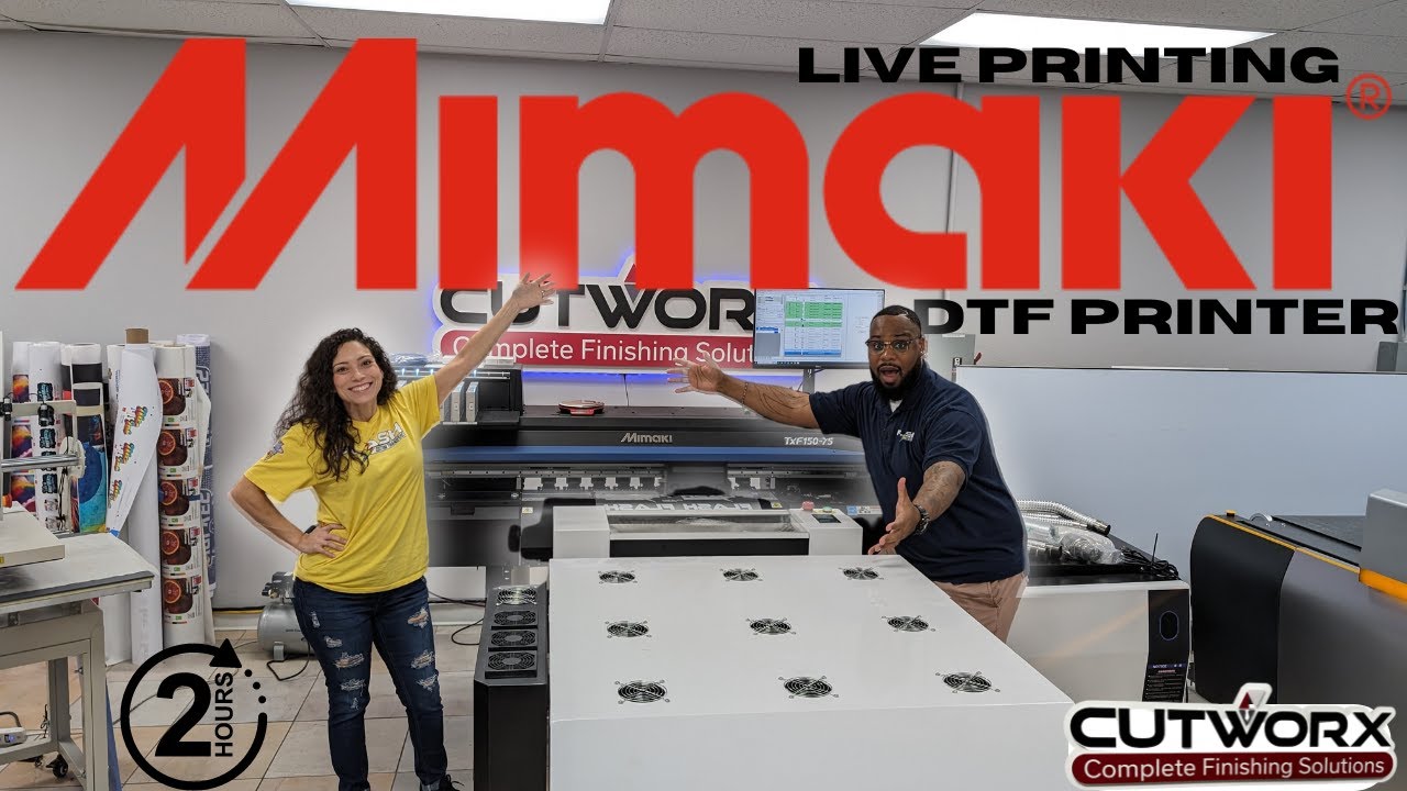 PRINTING LIVE WITH THE MIMAKI DTF PRINTER | THE MOST RELIABLE HIGH QUALITY DTF PRINTER ON THE ...