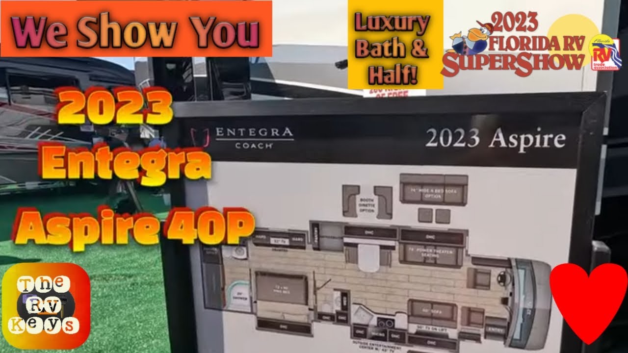Alot to ♥️ Luxury Bath & Half 2023 Entegra Aspire 40P At The 2023 FRVTA Florida RV Supershow ...