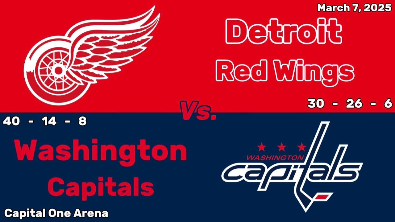 Detroit Red Wings vs Washington Capitals | March 7, 2025 | All Goals ...