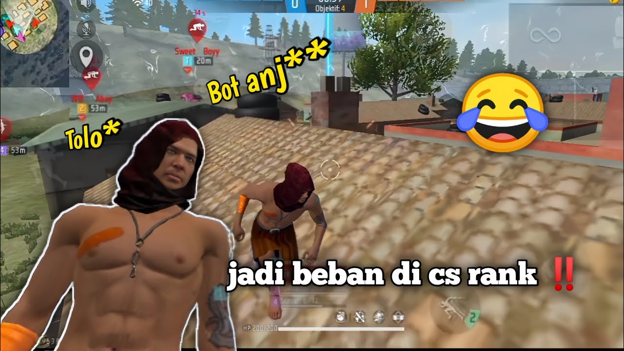 **SEHARI JADI BEBAN CS RANK**AUTO DI BACOTIN 😱😂 - YouTube
