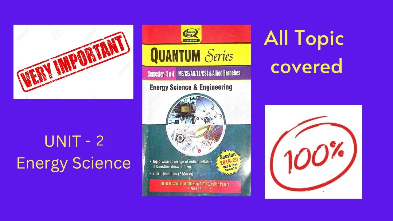 Energy Science Unit 2|| Full explanation || Quantum explanation Part 1 ...
