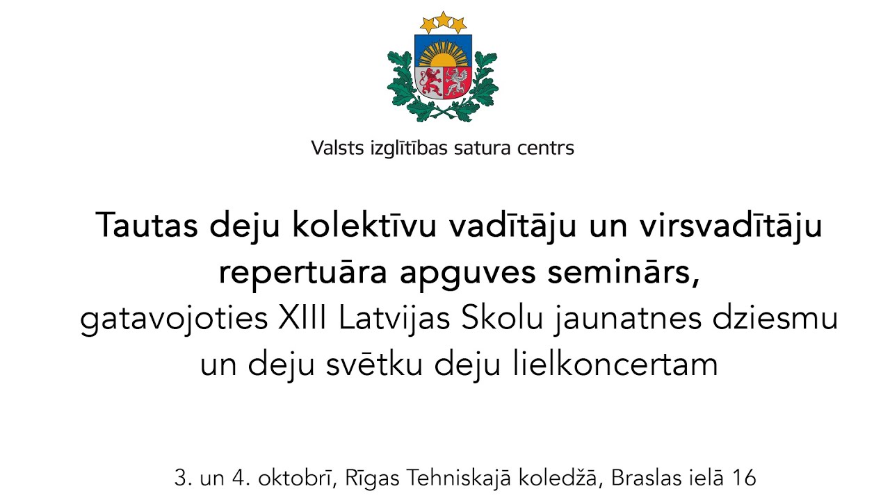 Tautas deju kolektīvu vadītāju un virsvadītāju repertuāra apguves ...