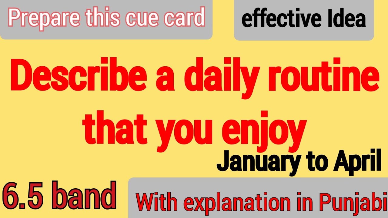 describe a daily routine that you enjoy #ielts #cuecards2023 # ...