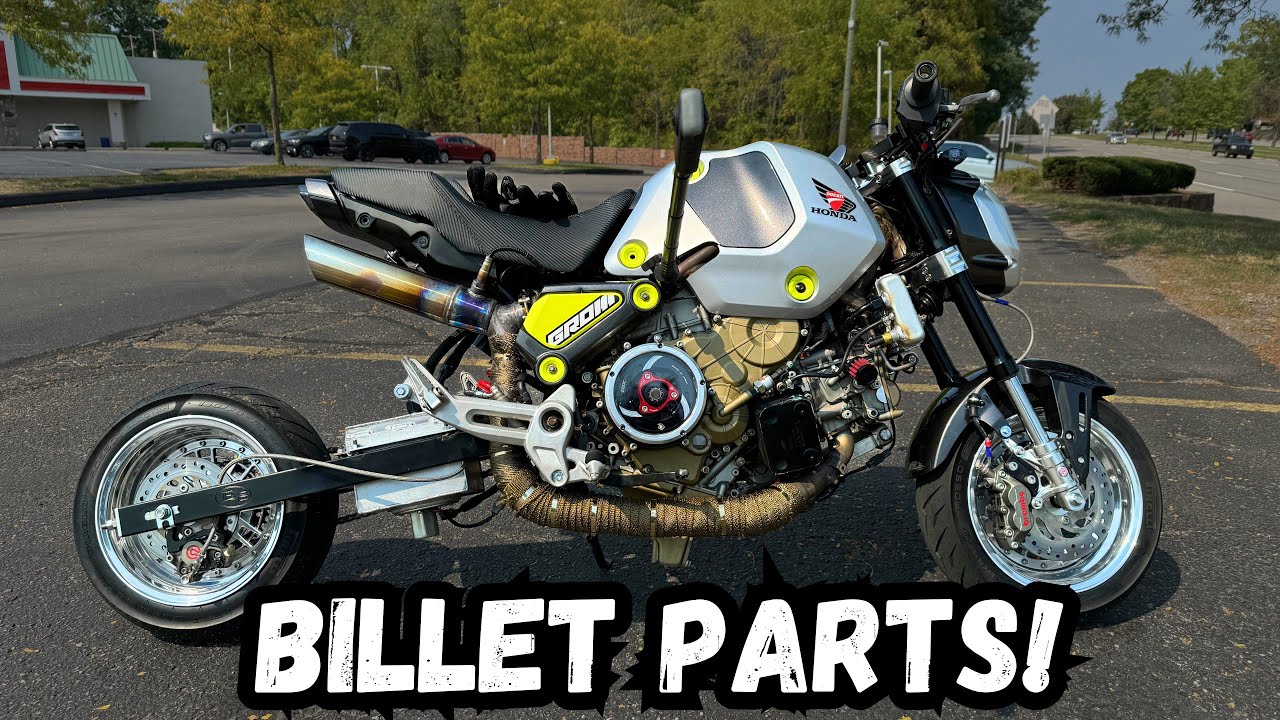 My DUCATI 1199cc Swapped HONDA GROM got a TON of Upgrades!! BILLET ...