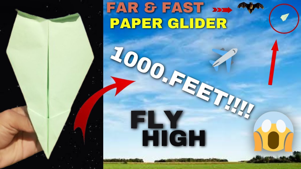 Amazing Triangle paper plane , how to make paper glider , Easy new ...
