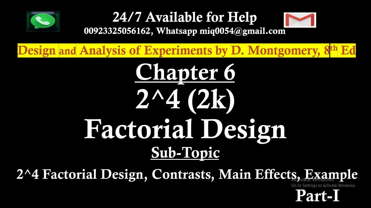 2^4 Factorial Design | 2k Factorial Design | 2^4 Problem Solved By Hand ...