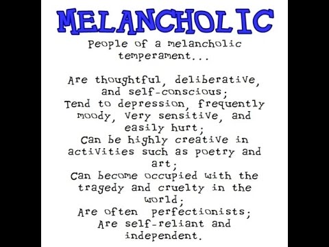 The four temperaments Melancholy - YouTube