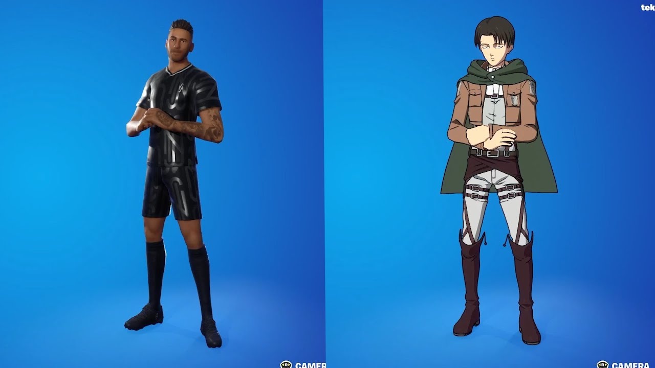 Captain Levi (Attack on Titan) doing Funny Built In Emotes in Fortnite ...