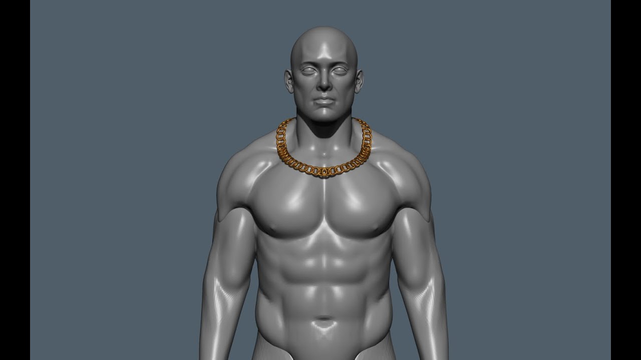 basic anatomy head & torso study in zbrush - YouTube