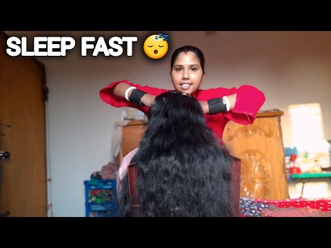 ASMR Relaxing Female Head Massage 💆‍♀️ Instant Sleep Therapy 😴