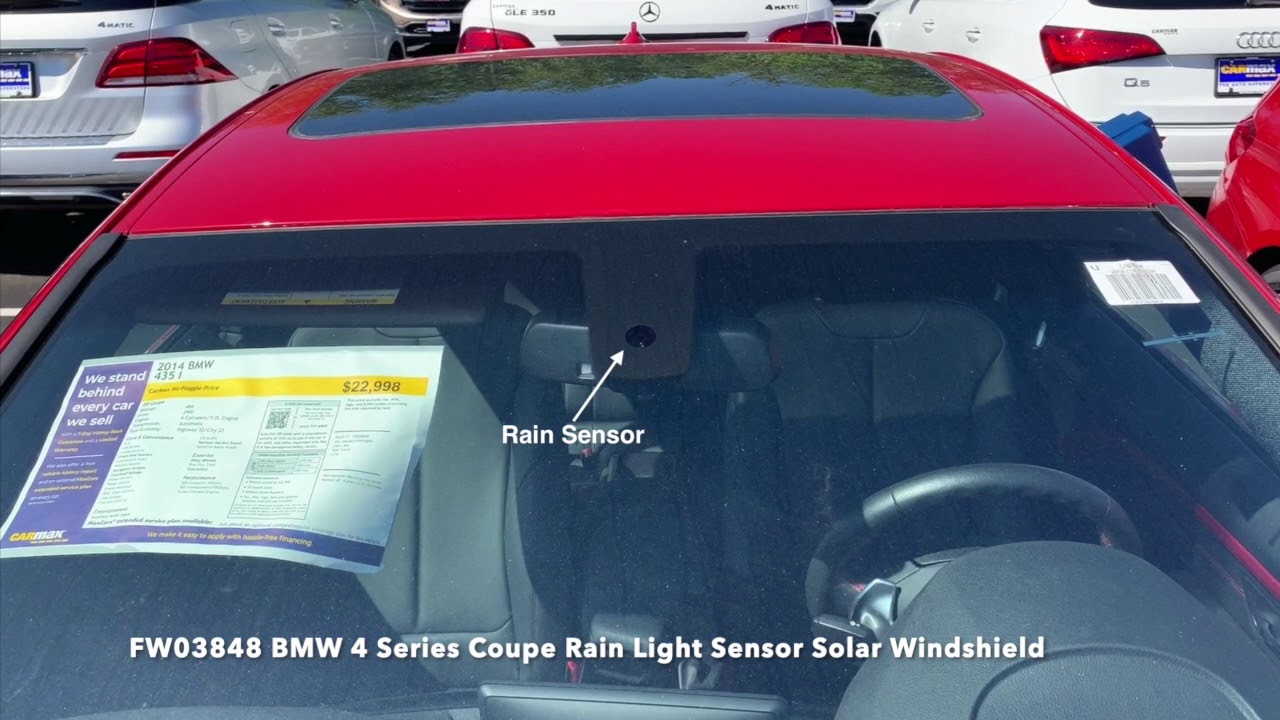FW03848 BMW 4 Series Coupe Rain Light Sensor Solar Windshield - YouTube