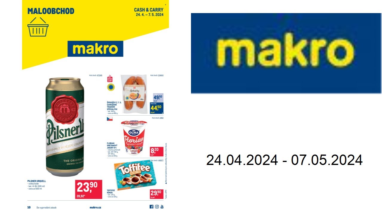 Leták MAKRO (CZ) - 24.4.2024 - 7.5.2024 - YouTube
