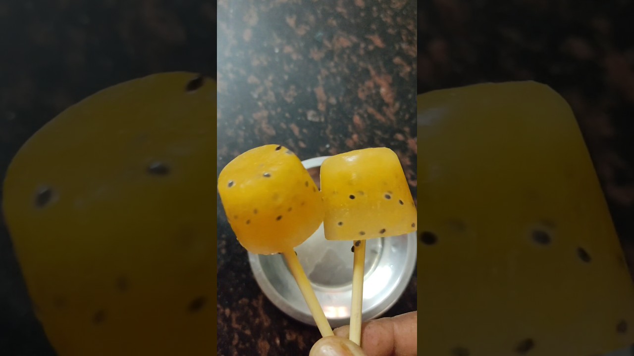 Orange sabja ice#coolcool #virlshot #tastyice#youtubefeedshortsvideos ...