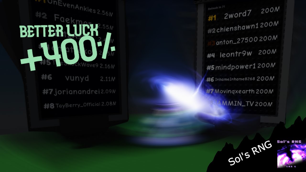 HOW TO GET BETTER LUCK IN SOL'S RNG - YouTube