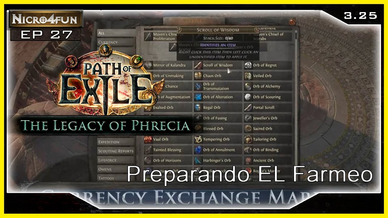 PoE - Ep 27 - Preparando un Farmeo de Mirror Shard [3.25 Phrecia] - YouTube
