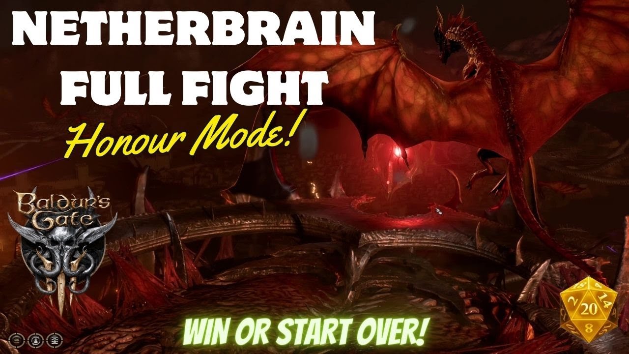 Baldur's Gate 3 Honour Mode Netherbrain Full Fight - Win or Start Over ...