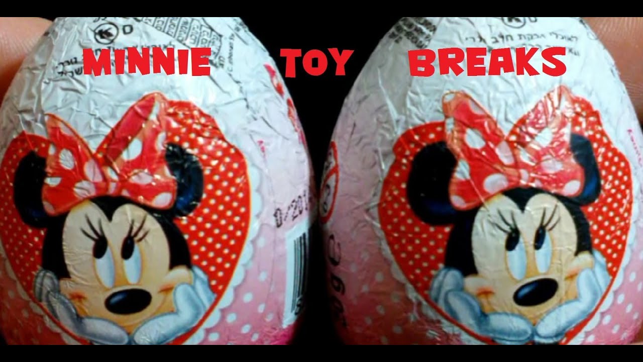 Minnie Mouse Chocolate Surprise Egg Break X2 - Zaini Egg Unboxing - YouTube