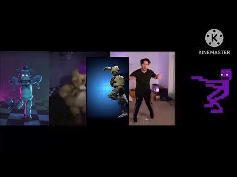 Markiplier dancing to Freddy, Springtrap and purple guy