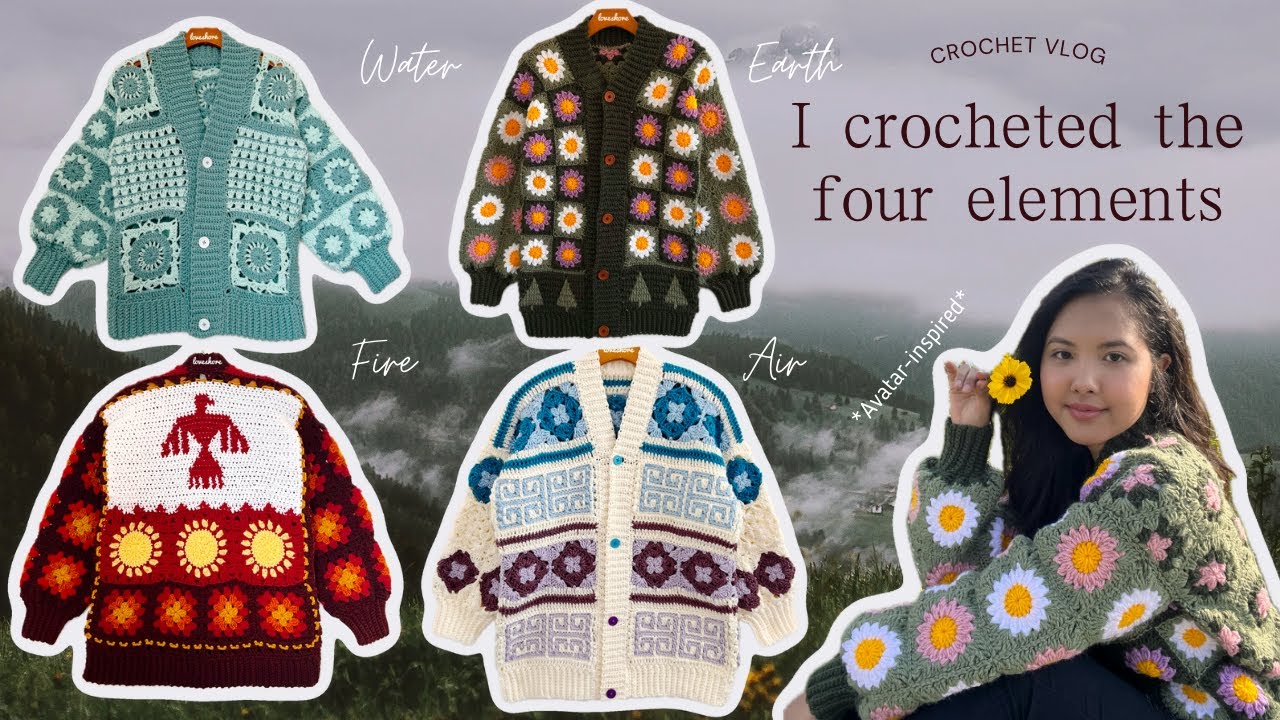 I crocheted the four elements (water, earth, fire, air) | Crochet ...
