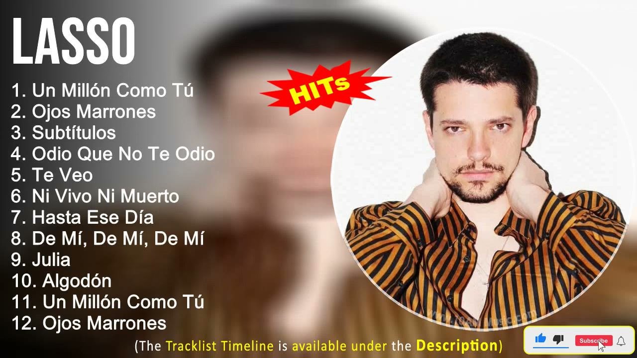 Lasso 2022 Mejores Éxitos ~ Un Millón Como Tú, Ojos Marrones ...