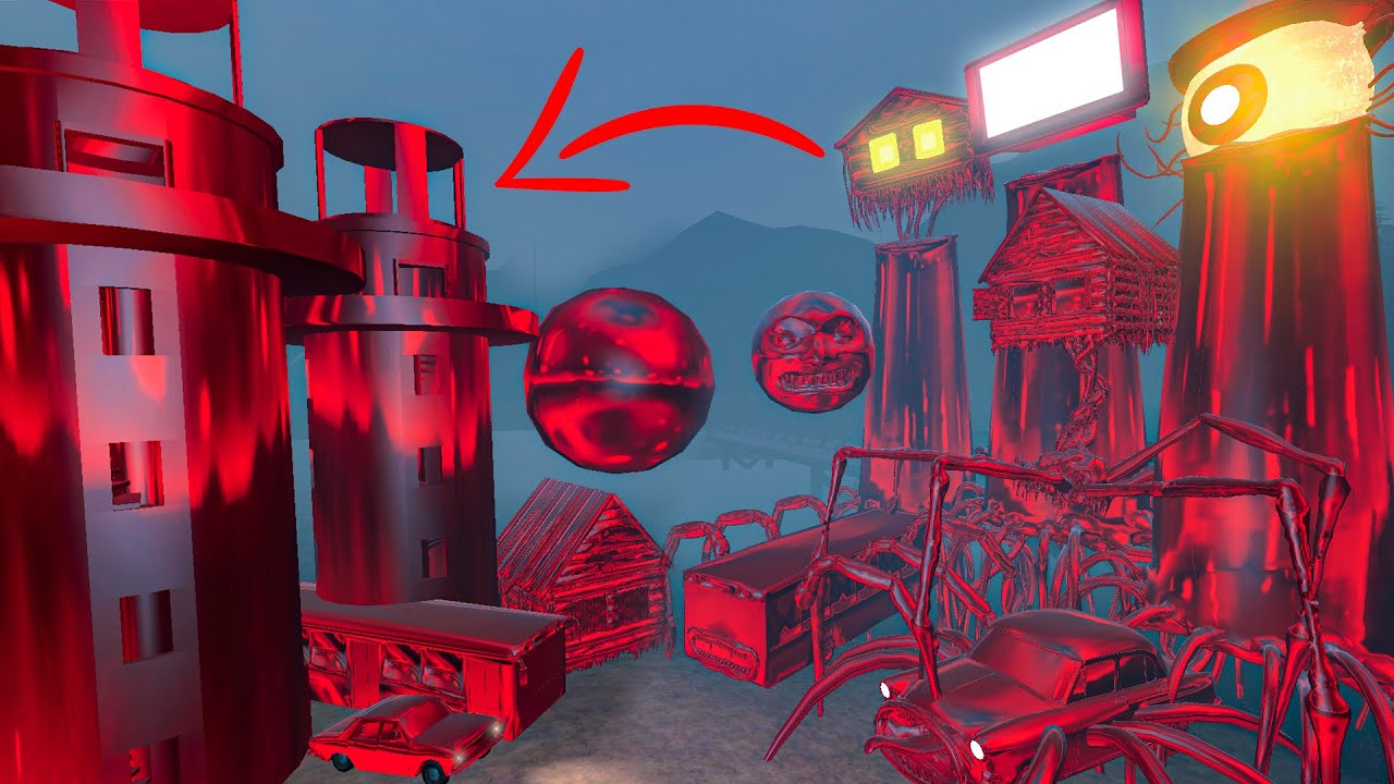 EVERYTHING TURNED INTO RUBY MONSTERS | HOUSE HEAD, SCARY MOON ...