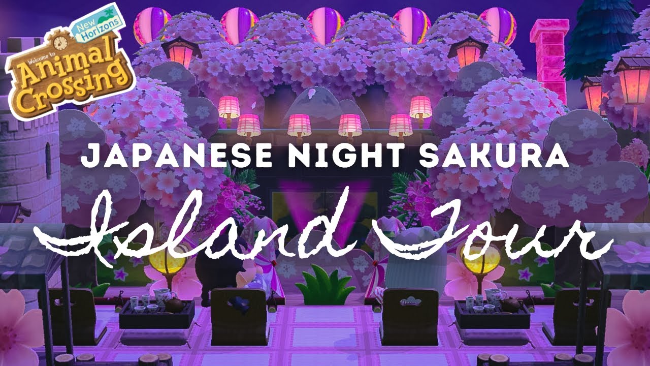 JAPANESE NIGHT SAKURA ISLAND TOUR | Animal Crossing New Horizons - YouTube