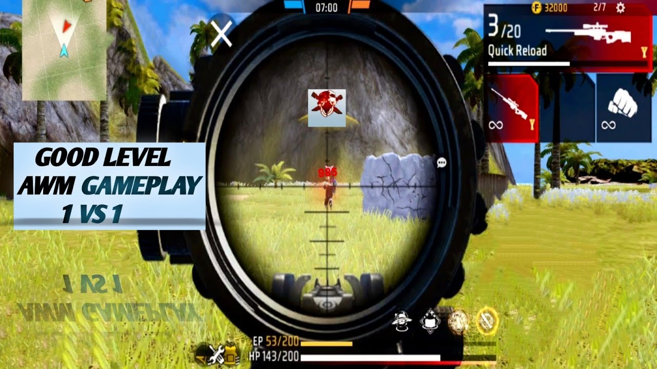 AWM god level gameplay || One of the best 1 VS 1 AWM gameplay ...