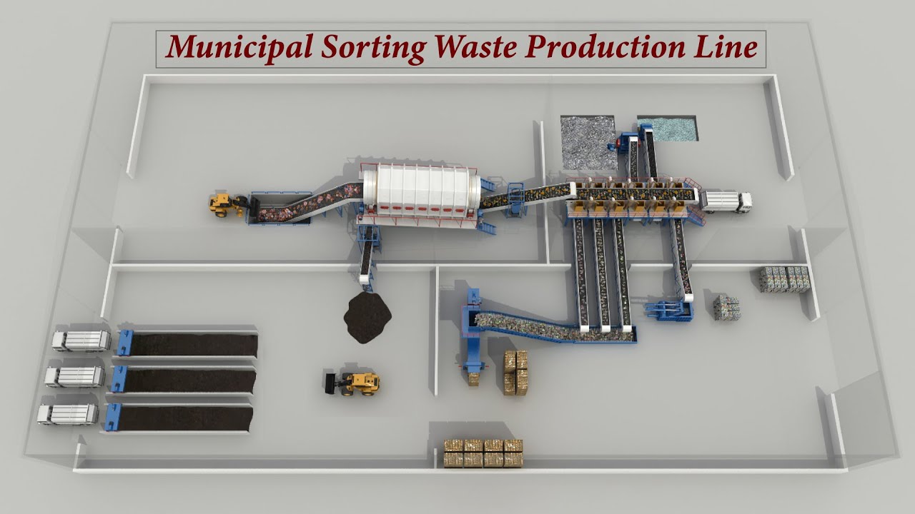 Municipal Sorting Waste Recycling Production Line - YouTube