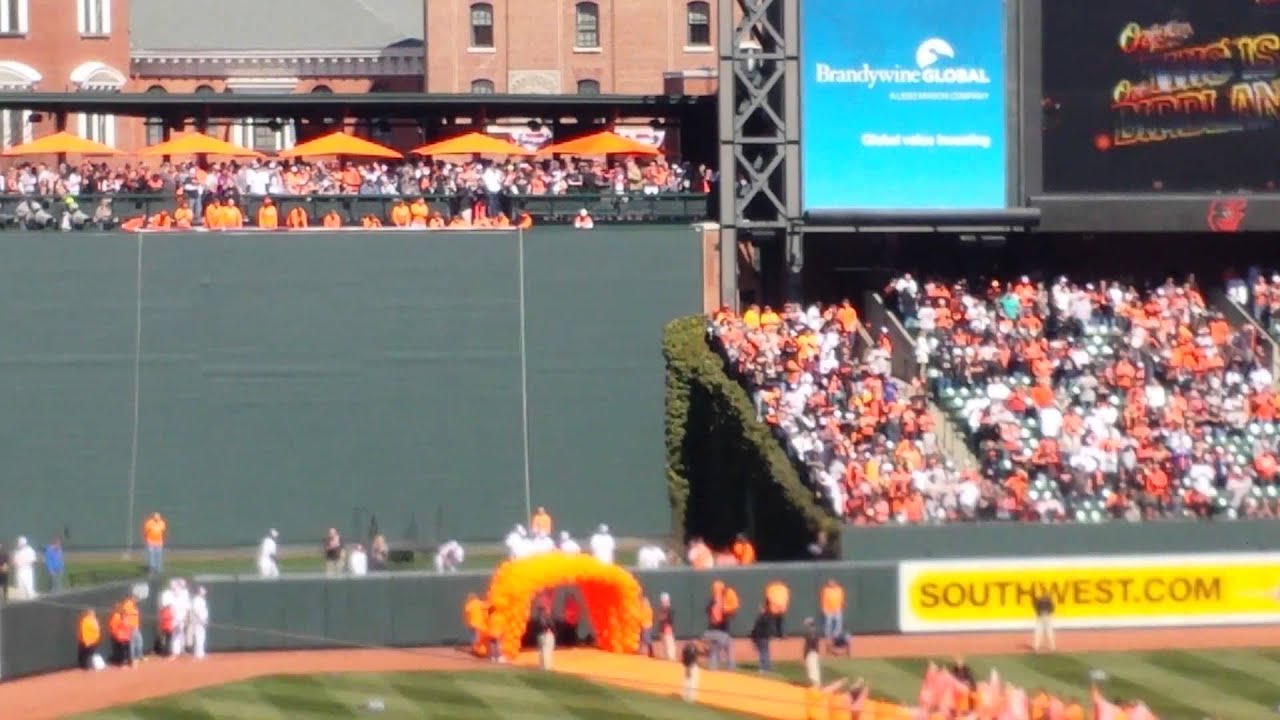 Orioles 2014 opening day line up introductions - YouTube