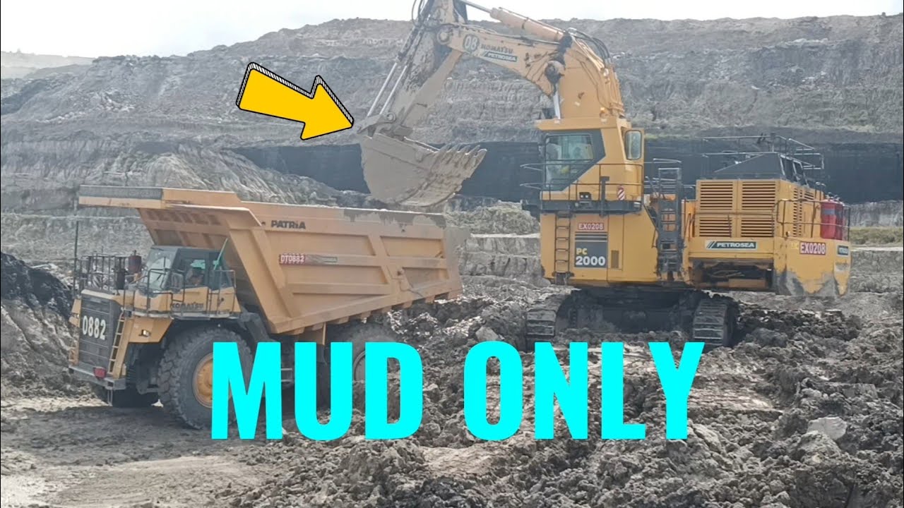 Special mud loading job #mining #mud - YouTube
