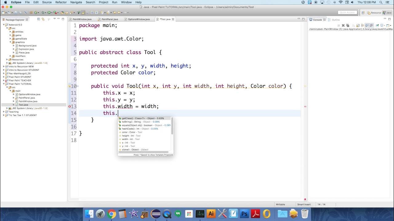 Java Pixel Paint 9 Tool Class - YouTube