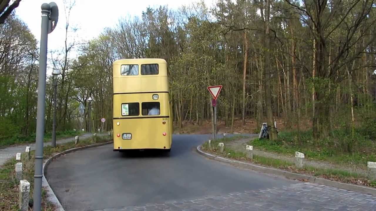 Ex-BVG Bussing D2U 1629 on route 218 - YouTube