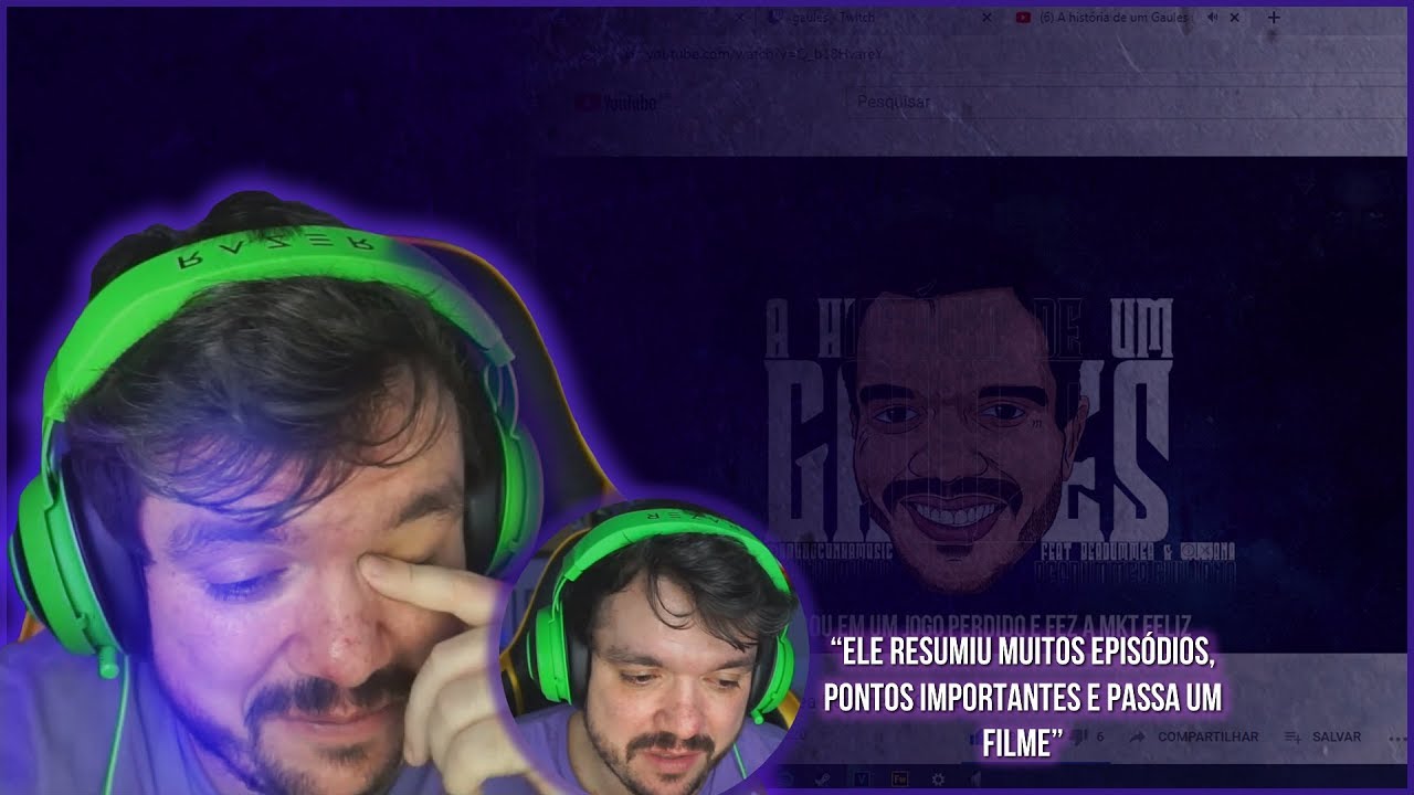 GAULES OUVINDO A HOMENAGEM QUE FIZ PRA ELE! - YouTube