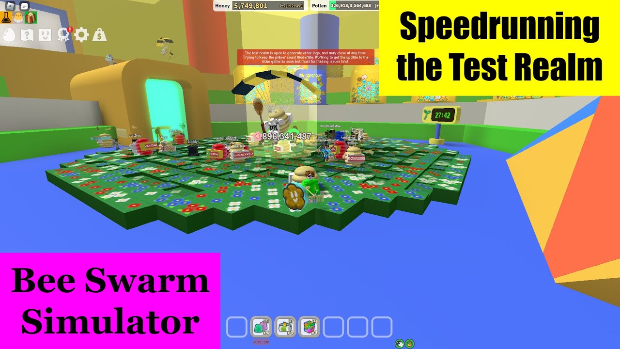 [Roblox Livestream] Speedrunning the Public Test Realm in Bee Swarm ...