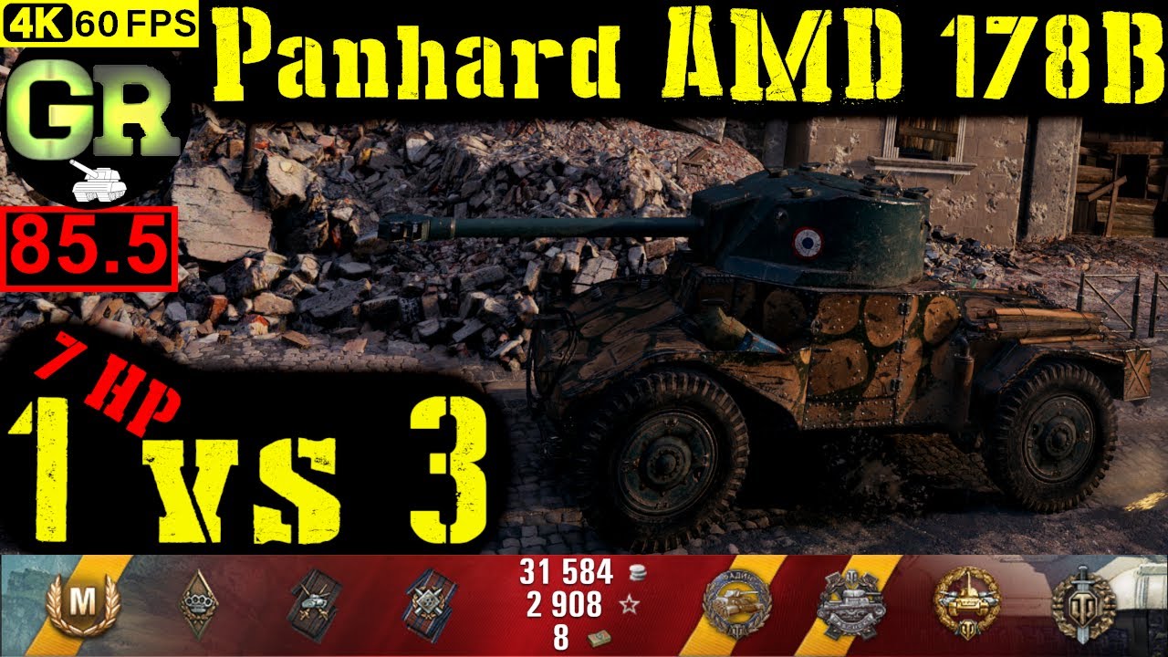 World of Tanks Panhard AMD 178B WoT Replay - 7 Kills 2.8K DMG(Patch 1.4 ...