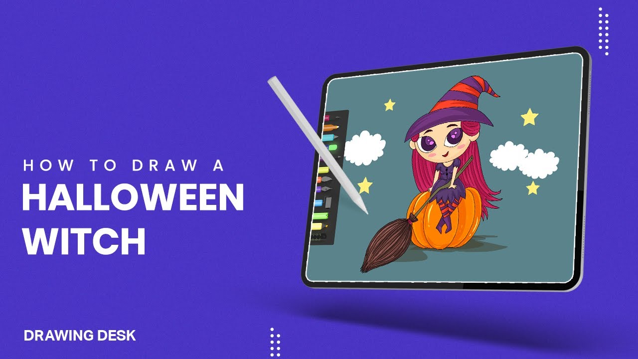 Learn How to Draw a Halloween Witch in just 10 minutes! | Step by Step ...