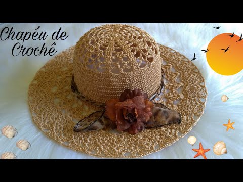 CHAPÉU DE CROCHÊ FÁCIL  CHAPEU  de CROCHE  para Praia por @CrisTelesCroche