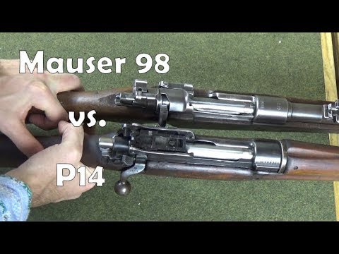 Mauser 98 vs. Enfield Pattern 14 Mechanical Comparison - YouTube