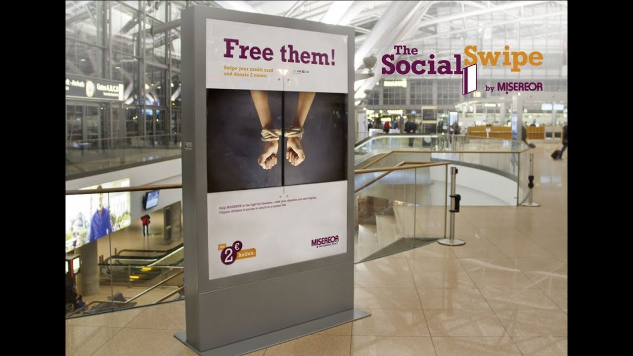 MISEREOR - "Social Swipe" Interactive Poster - YouTube