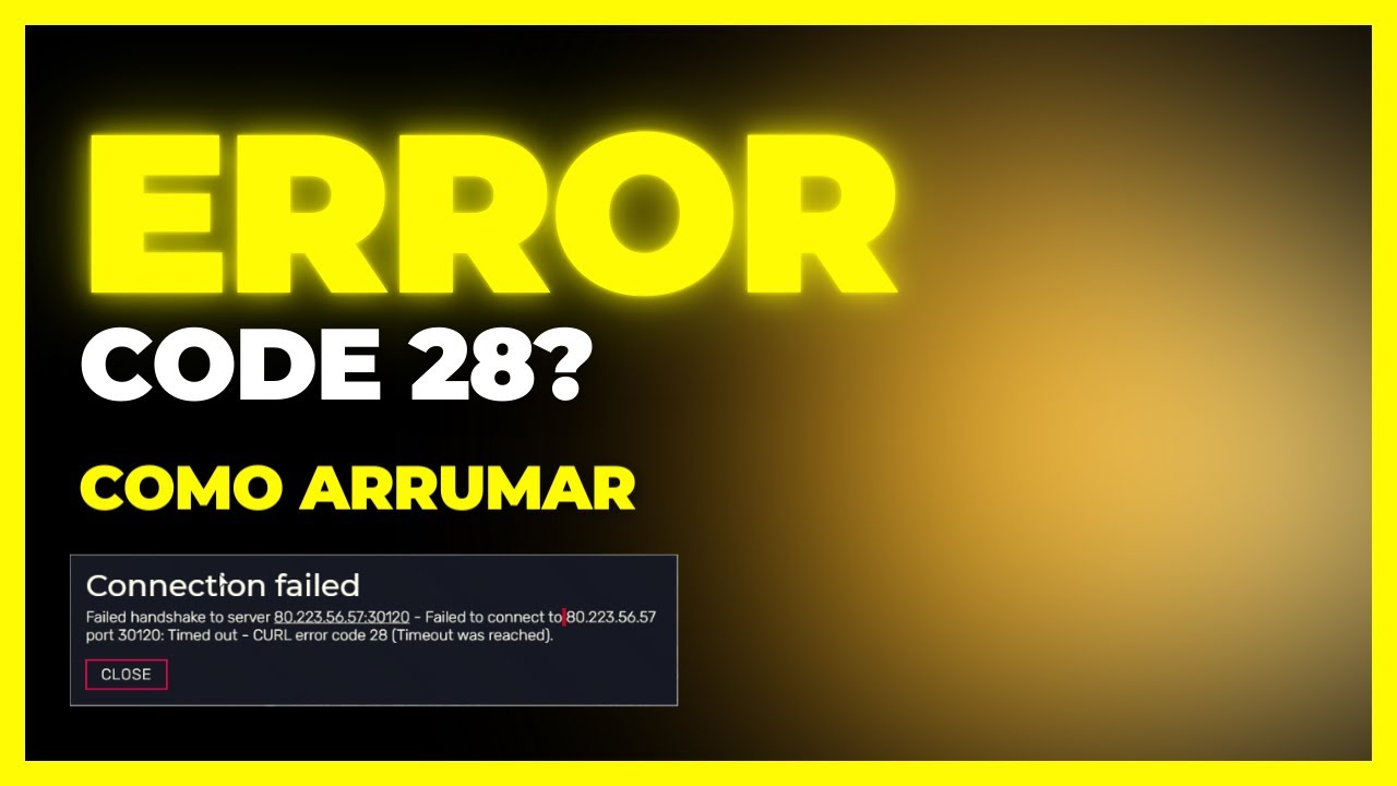 Erro Cod 28 FIVEM. Veja como arruamar - YouTube
