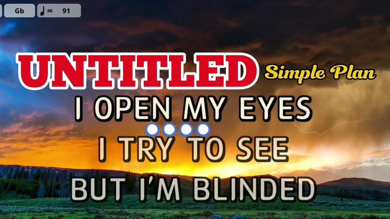UNTITLED - Simple Plan (Karaoke Version) - YouTube