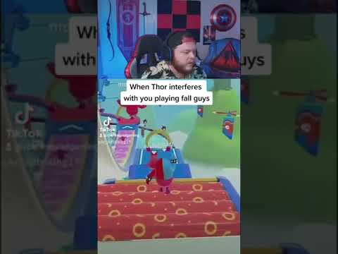 When Thor interferes with you playing fall guys - YouTube
