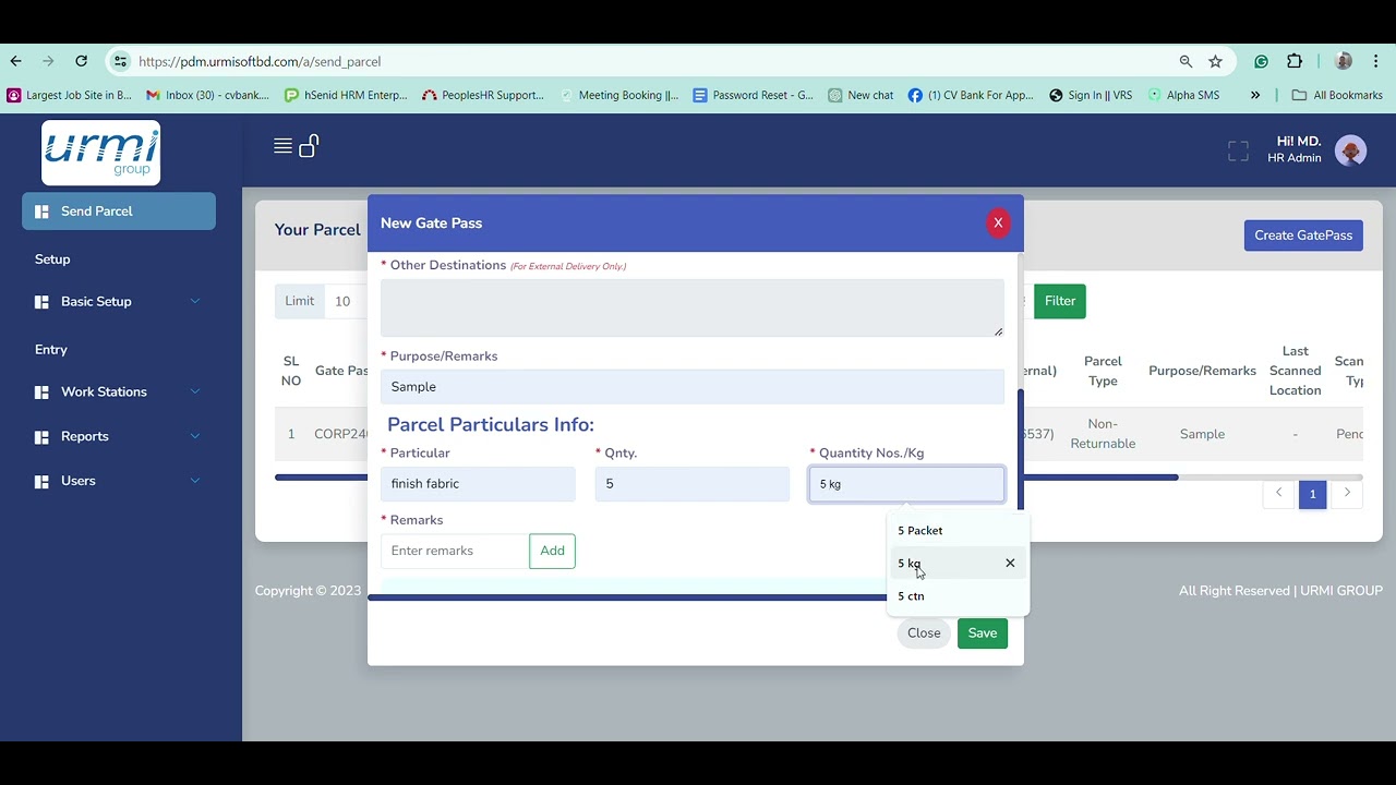 How to Create Gate pass (https://pdm.urmisoftbd.com/) - YouTube