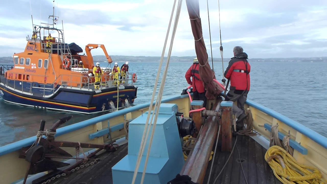 Vigilance of Brixham doing a towing exercise with Torbay lifeboat ...