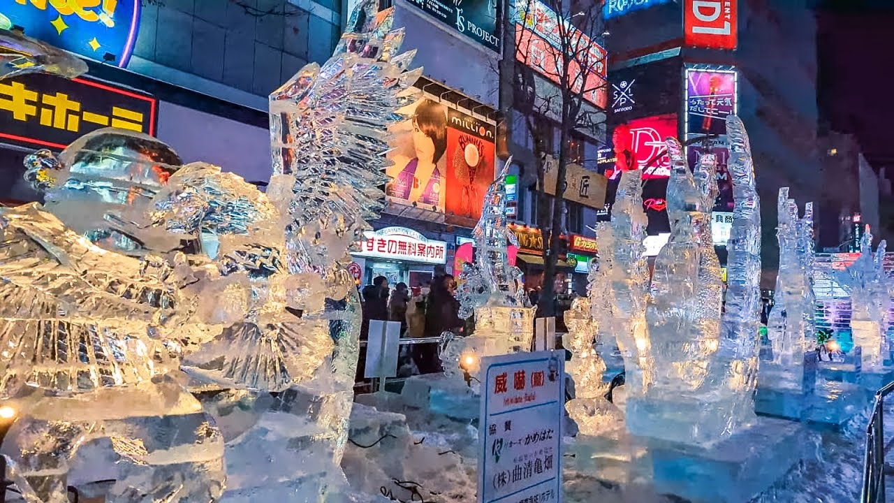Walking in the snowy Sapporo, Hokkaido, Japan - YouTube
