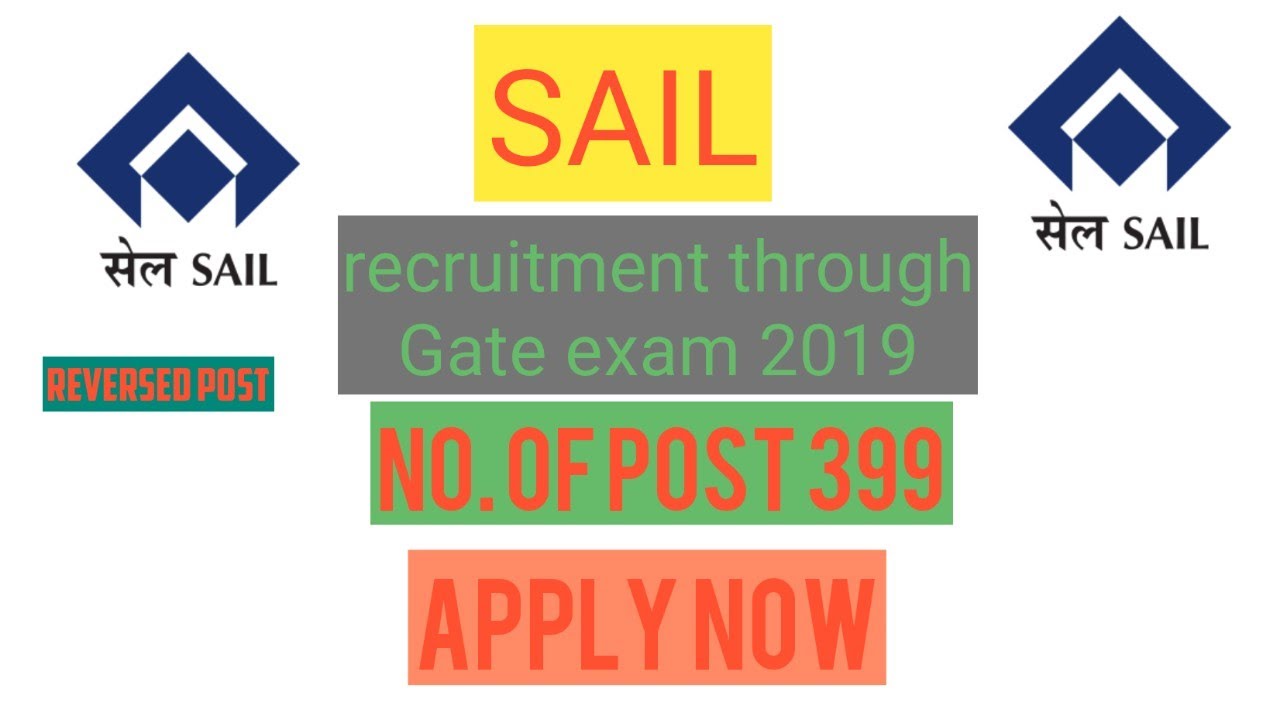 SAIL recruitment through gate exam 2019. /Updated notification/ - YouTube
