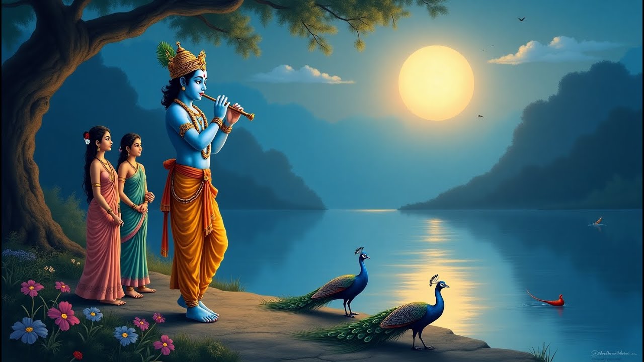 अच्युतं केशवम् भजन | Krishna Flute Song | Peaceful & Spiritual - YouTube
