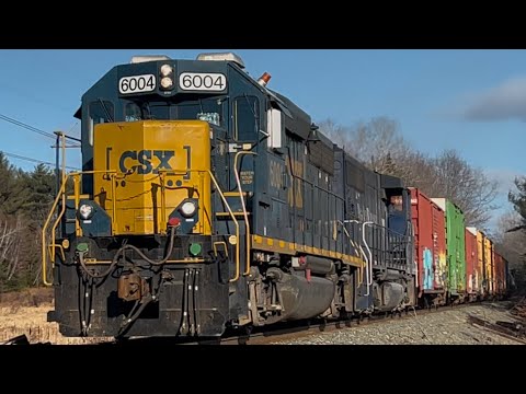 CSX U054 and L053 with CSX 6004 and MEC 517 on 1/5/2025 - YouTube